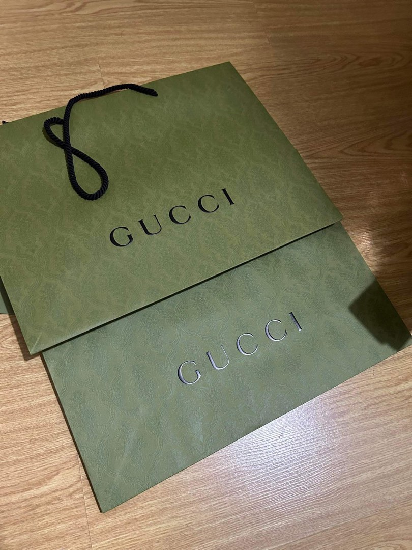 Gucci paper bag, Luxury, Apparel on Carousell