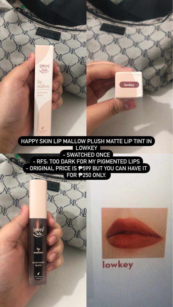 Happy Skin Lip Mallow Plush Matte Lip Tint in Lowkey, Beauty & Personal ...