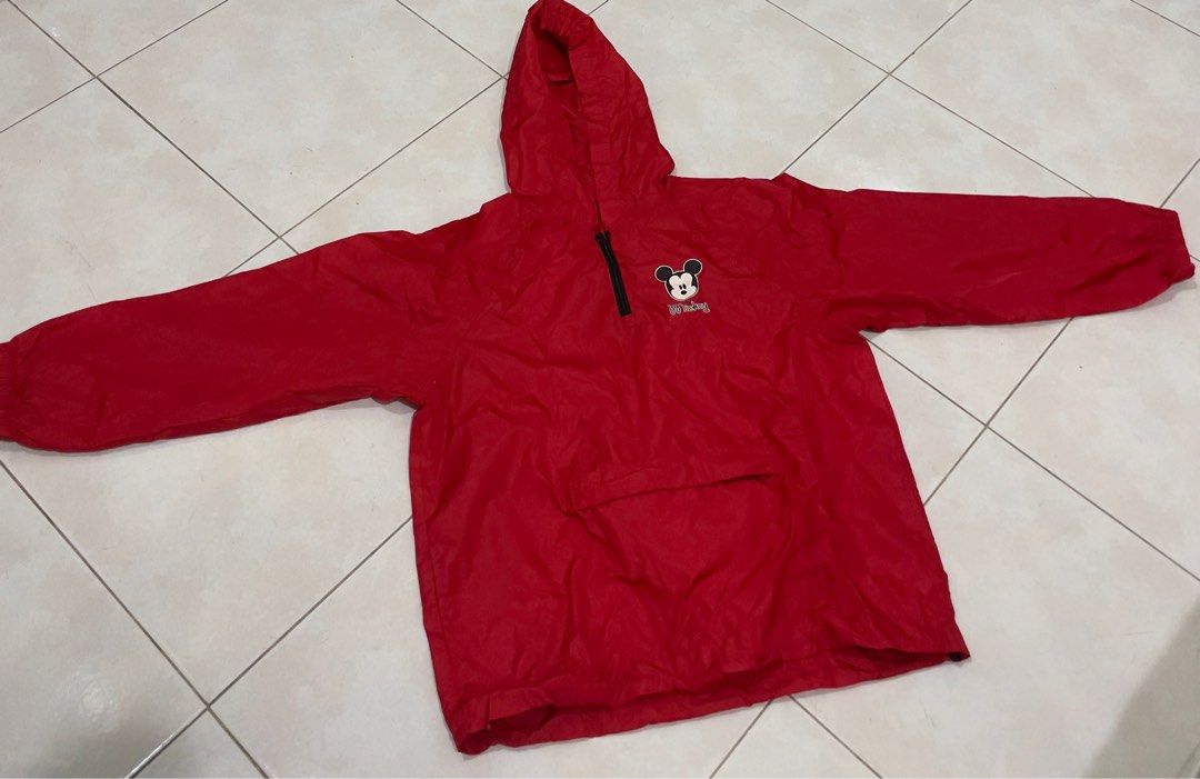Hong Kong Disneyland Red Mickey foldable Jacket, Babies & Kids, Babies ...