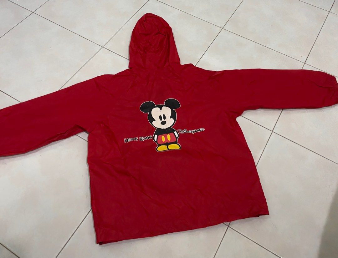 Hong Kong Disneyland Red Mickey foldable Jacket, Babies & Kids, Babies ...