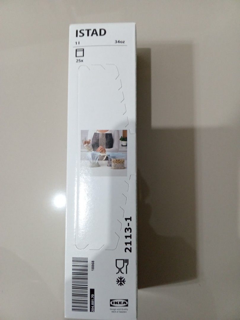 IKEA istad resealable plastic, Furniture & Home Living, Bathroom & Kitchen Fixtures on Carousell