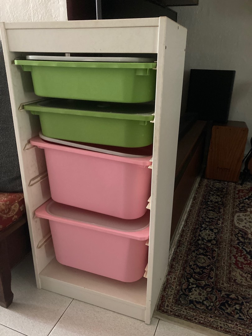 Ikea Trofast - pink & green, Furniture & Home Living, Furniture ...