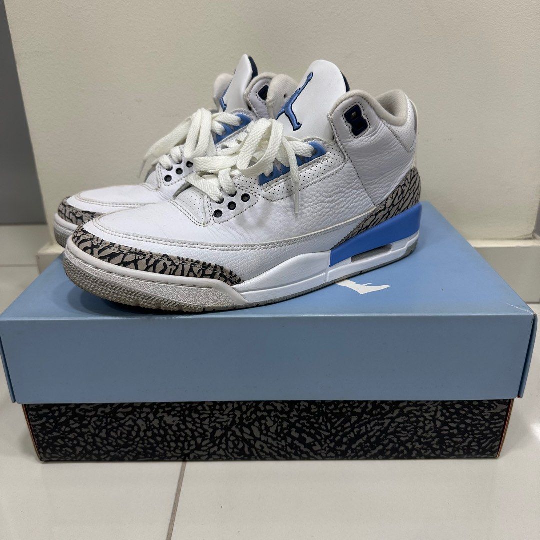 Jordan 3 UNC, Men's Fashion, Footwear, Sneakers on Carousell