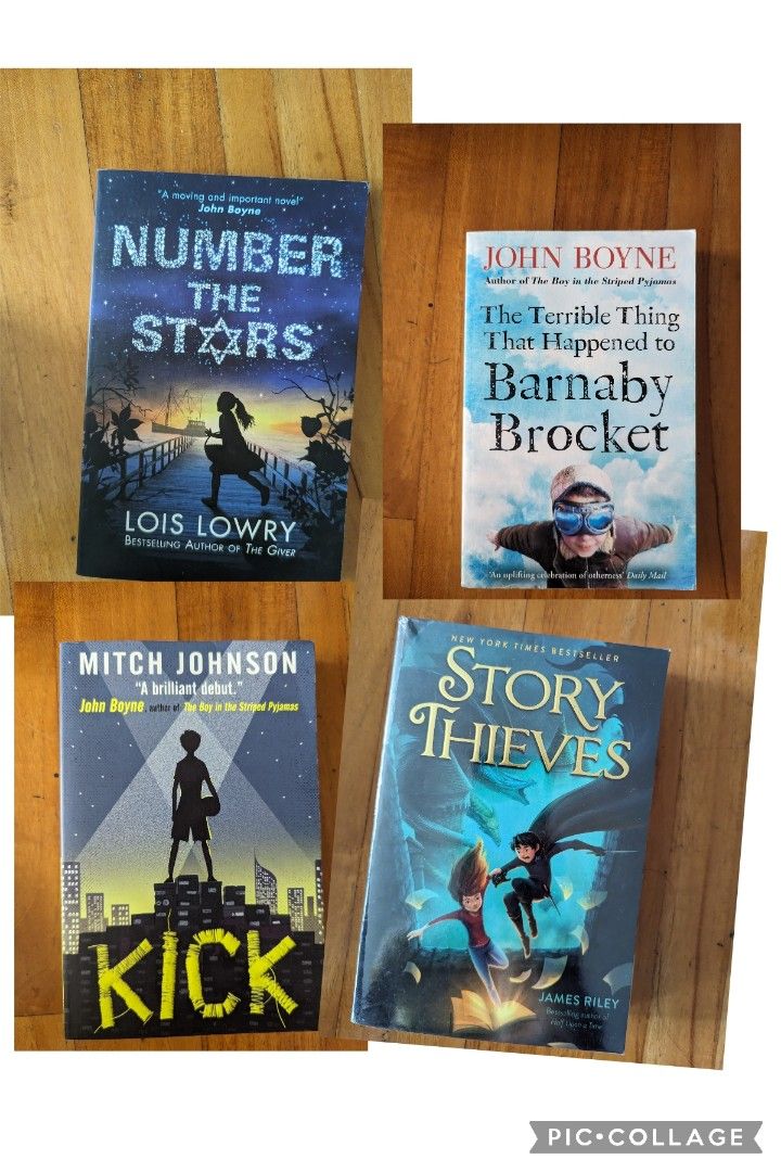 Kick by Mitch Johnson, Number the Stars by Lois Lowry, The terrible ...