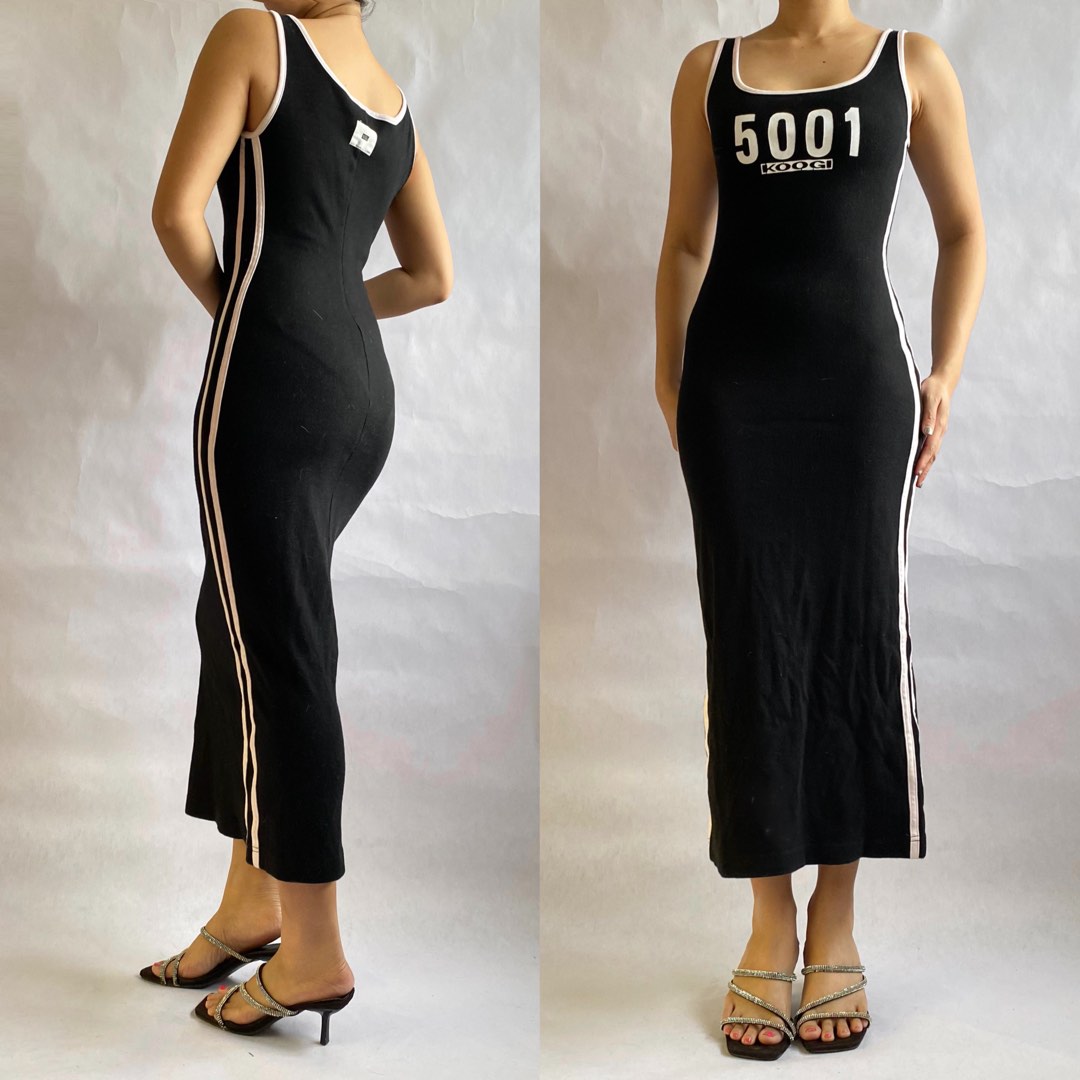 KOOGI ribbed black bodycon dress, Women's Fashion, Dresses & Sets ...