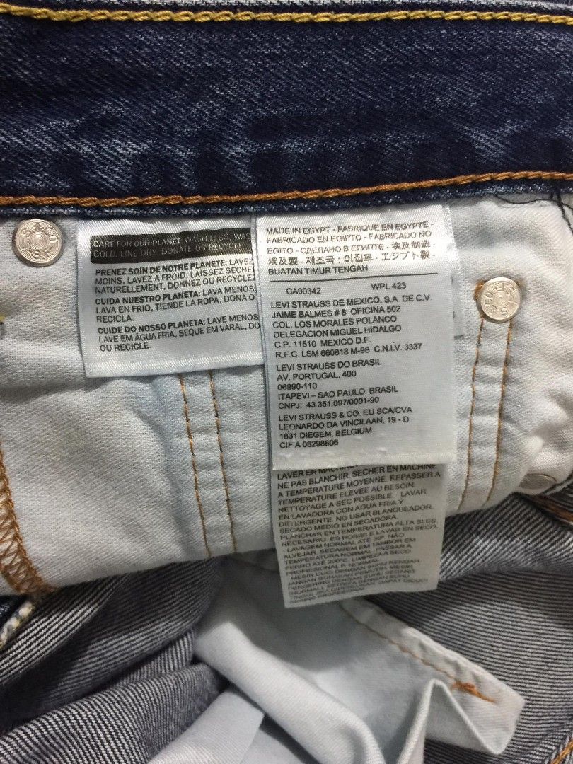 LEVIS 505 Straight Jeans (Tag 30x30) Blue Indigo Dark Stonewash Red-Tab ...