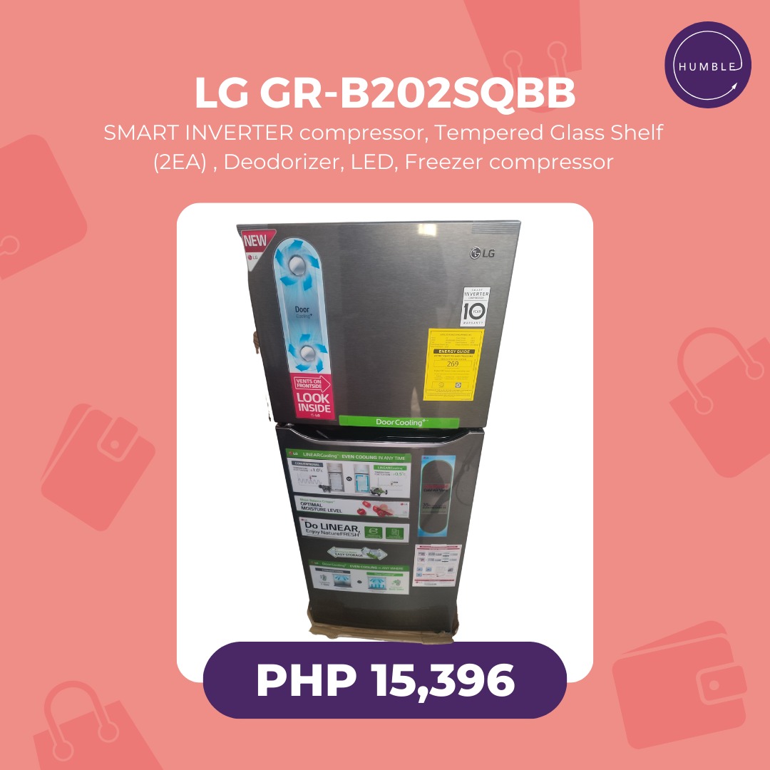 2 Door (Omega Series) Smart Inverter Refrigerator - GR-B202SQBB, TV ...