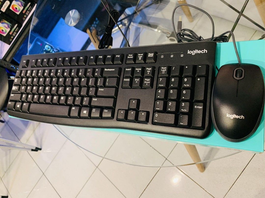 Logitech Mk120 Corded Keyboard Mouse Combo Computers And Tech Parts And Accessories Computer