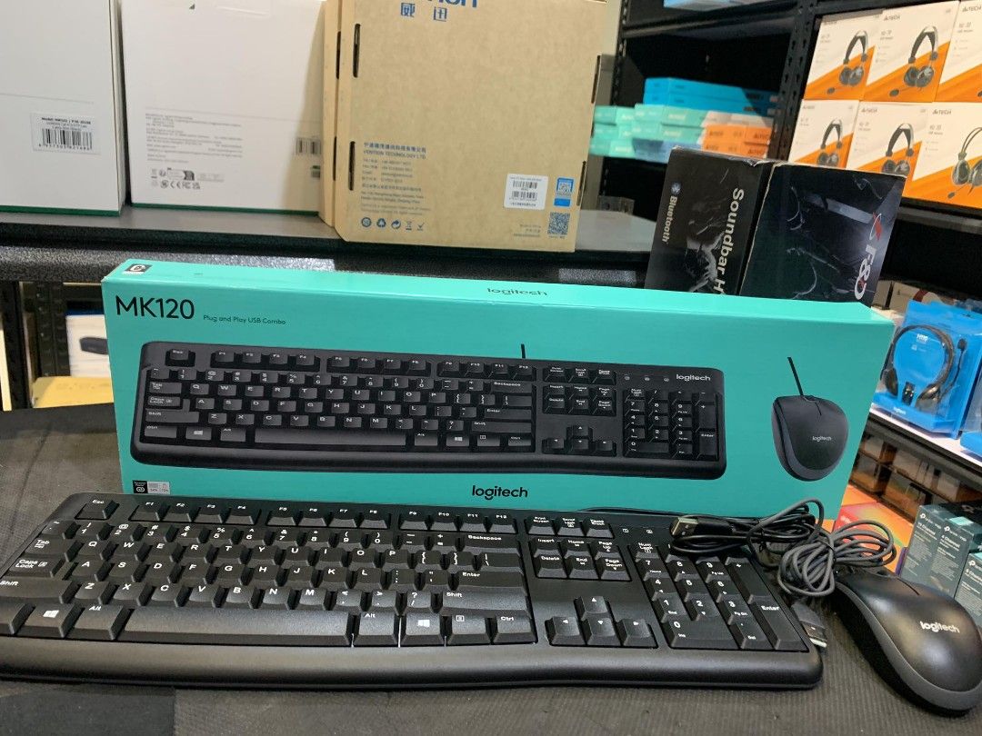 Logitech Mk120 Corded Keyboard Mouse Combo Computers And Tech Parts And Accessories Computer
