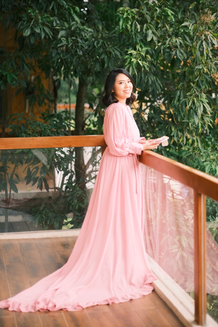 Long Trail Bridal Robe, Women's Fashion, Dresses & Sets, Evening ...