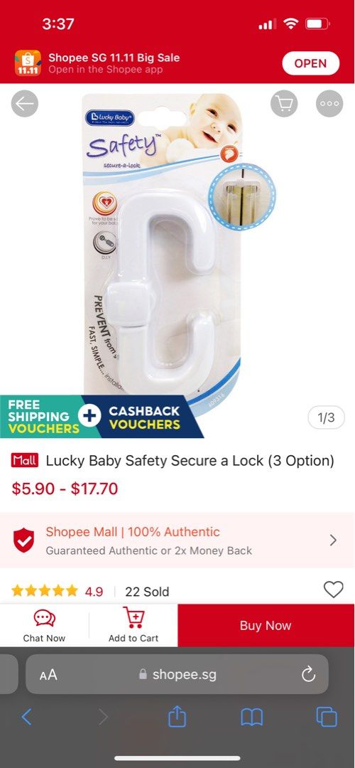 Lucky baby safer secure lock, Babies & Kids, Baby Nursery & Kids ...