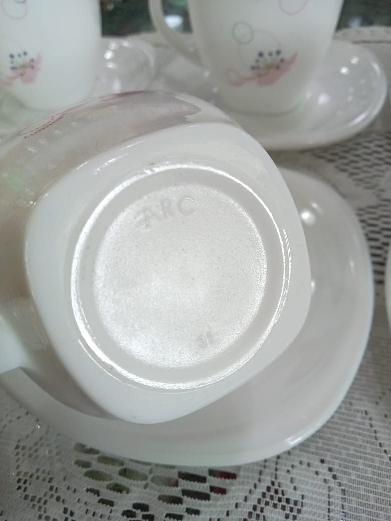 LUMINARC Ikumi Cups with Saucer, Furniture & Home Living, Kitchenware ...