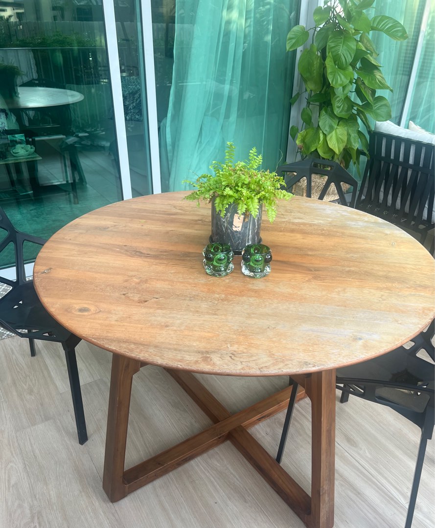 Beautiful walnut round table from Commune, Furniture & Home Living ...