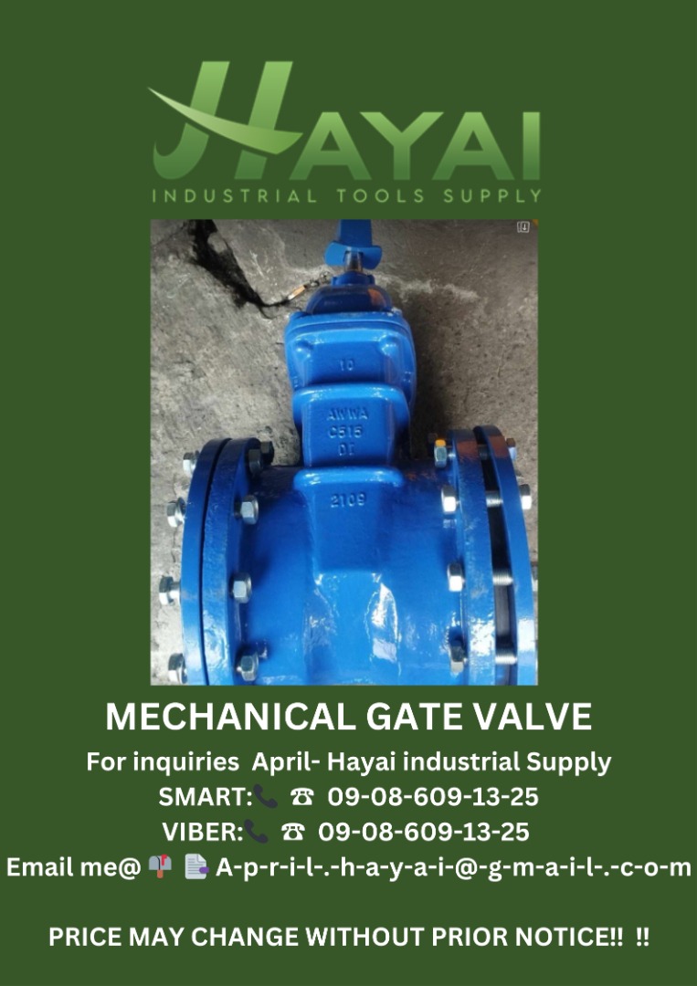 Mechanical gate valve, Commercial & Industrial, Construction Tools & Equipment on Carousell