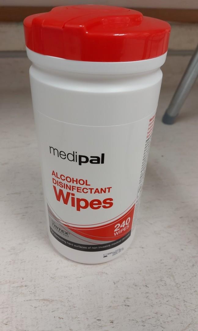 Medipal 240pcs 大樽家庭裝 Alcohol disinfectant wipes 英國 240張消毒濕紙巾, 健康及營養食用品 ...