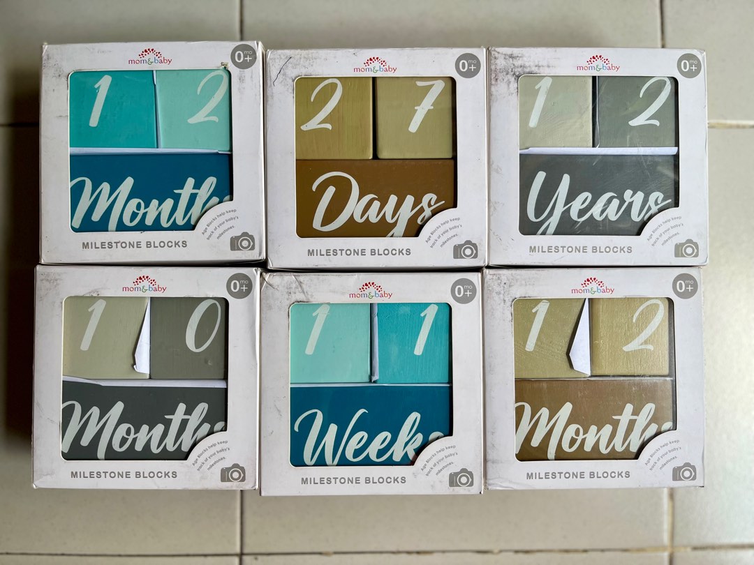 Milestone Blocks for Babies, Hobbies & Toys, Toys & Games on Carousell