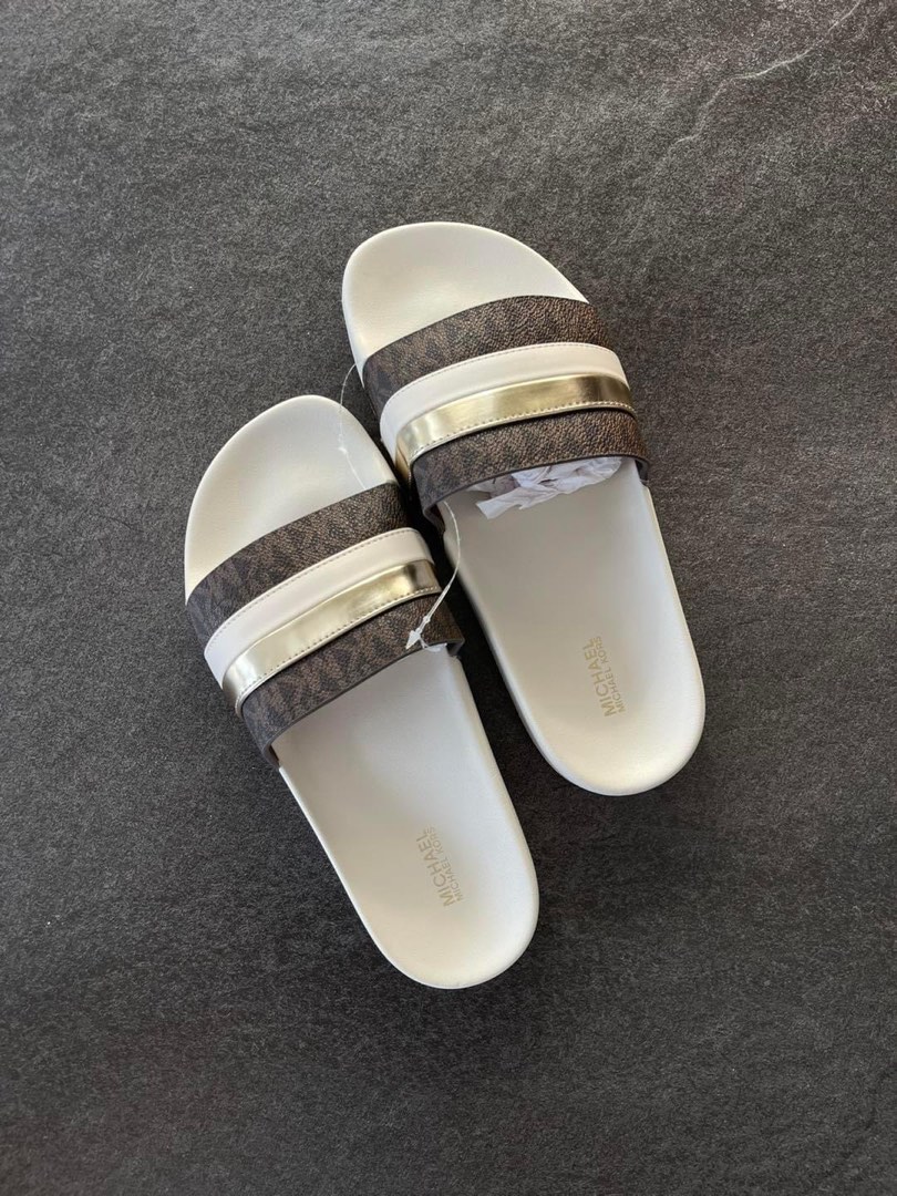 MK Slides, Women's Fashion, Footwear, Slippers and slides on Carousell