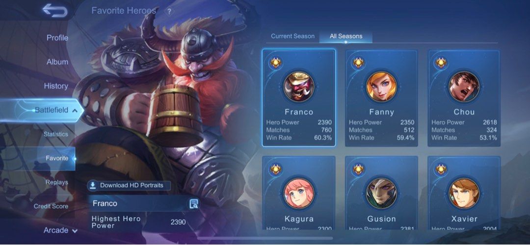 Mobile Legends Account (Semi-Stacked), Video Gaming, Gaming Accessories ...