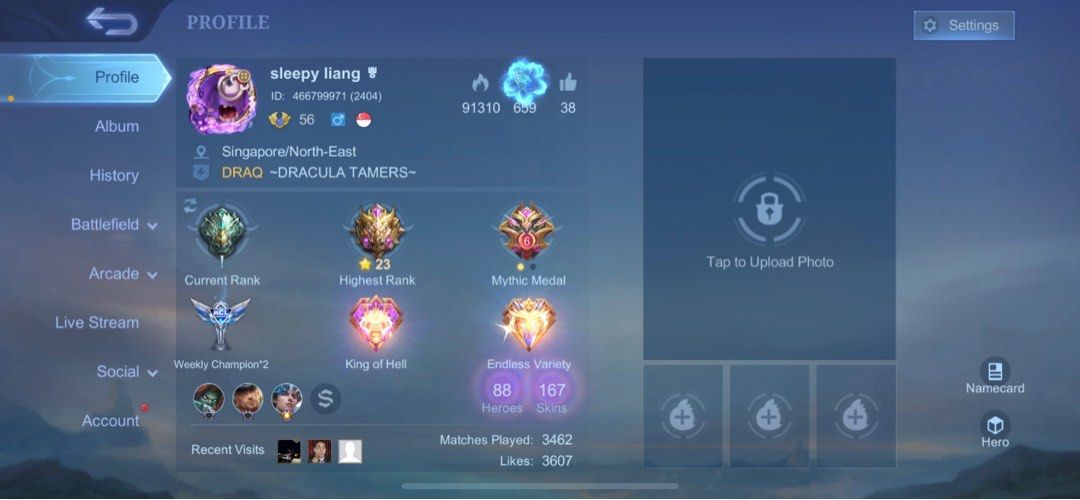 Mobile Legends Account (Semi-Stacked), Video Gaming, Gaming Accessories ...