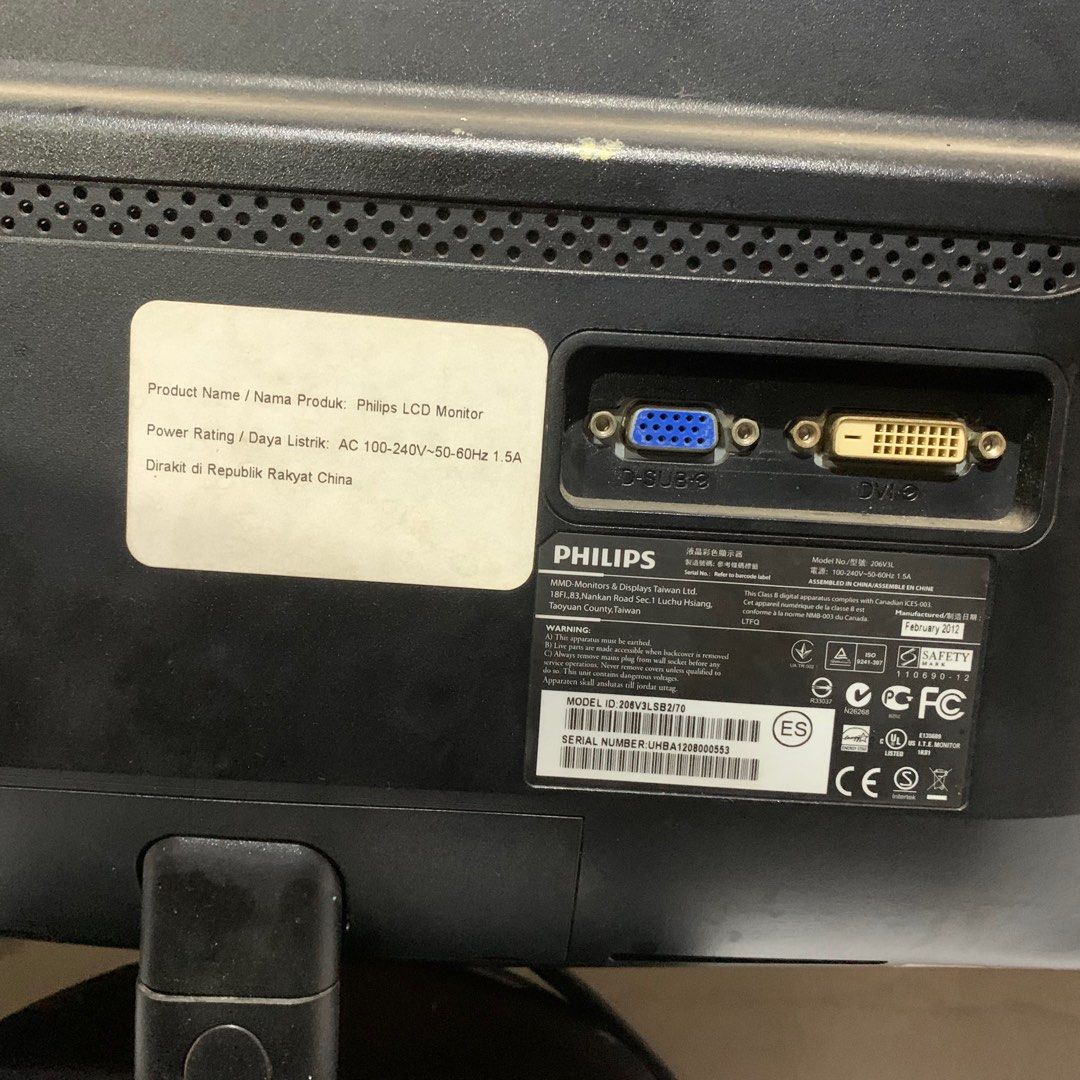 Monitor LED Phillips 20 inch, Elektronik, Komputer, Desktop di Carousell