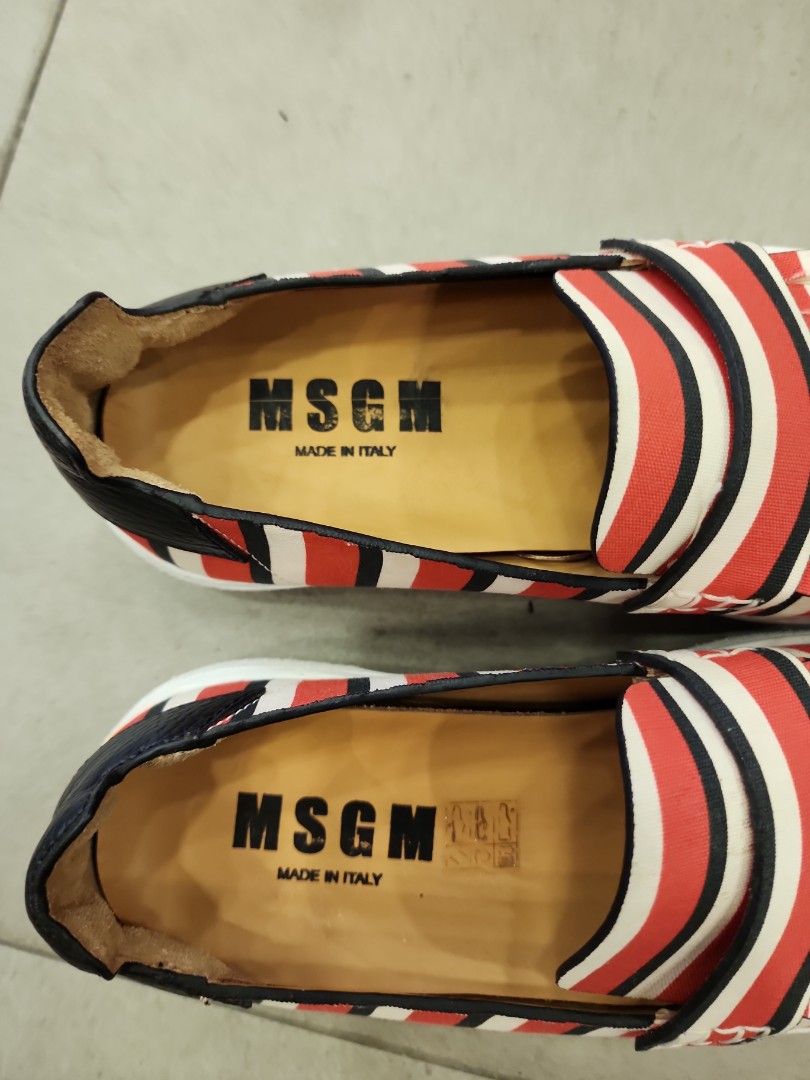 MSGM shoes slips on loafer, Men's Fashion, Footwear, Flipflops and Slides on Carousell