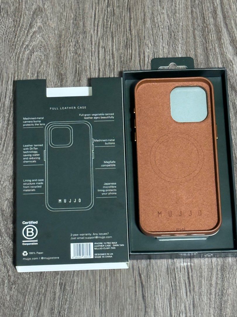 Mujjo iPhone 15 Pro Max Leather Case Magsafe, Mobile Phones & Gadgets ...