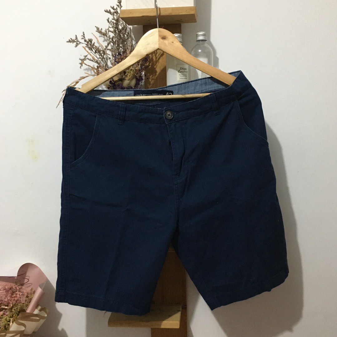Navy Blue Tokong Shorts, Men's Fashion, Bottoms, Shorts on Carousell
