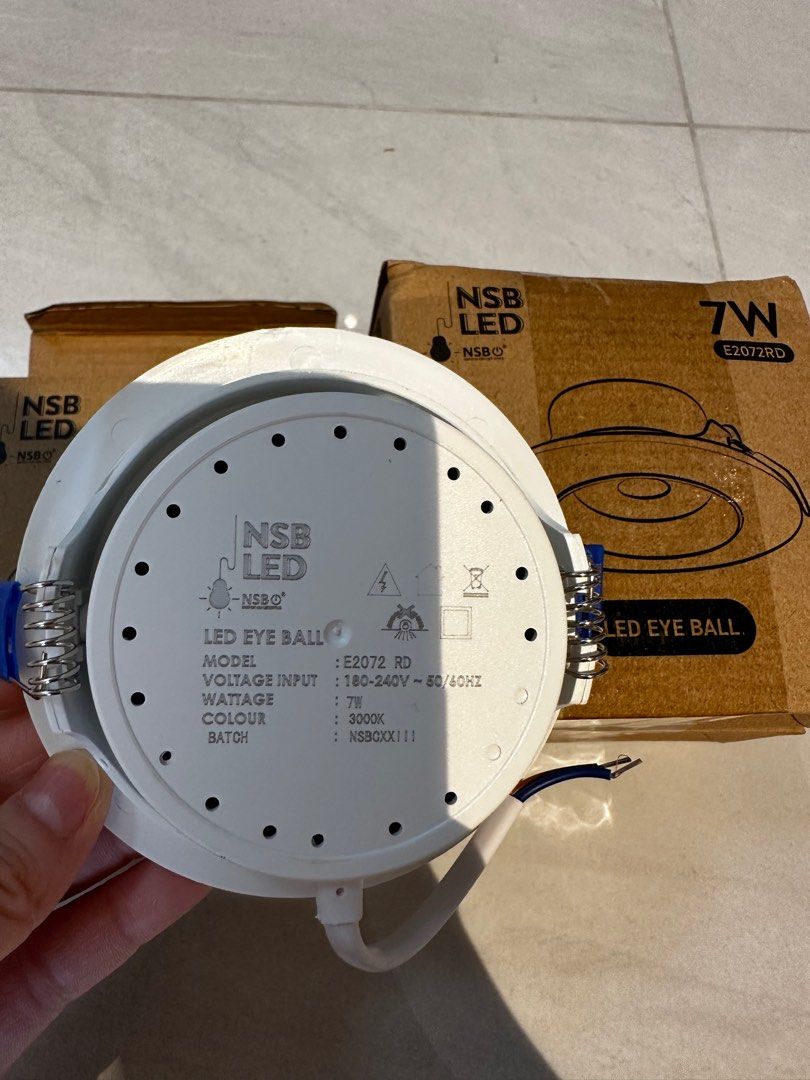 NSB Down/Recessed Led light 7W - E2072RD, TV & Home Appliances ...