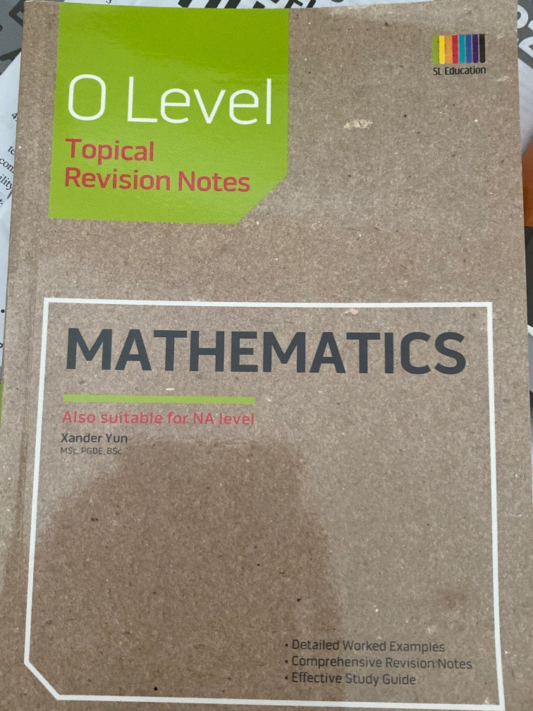 O Level Topical Revision Notes Math, Hobbies & Toys, Books & Magazines ...