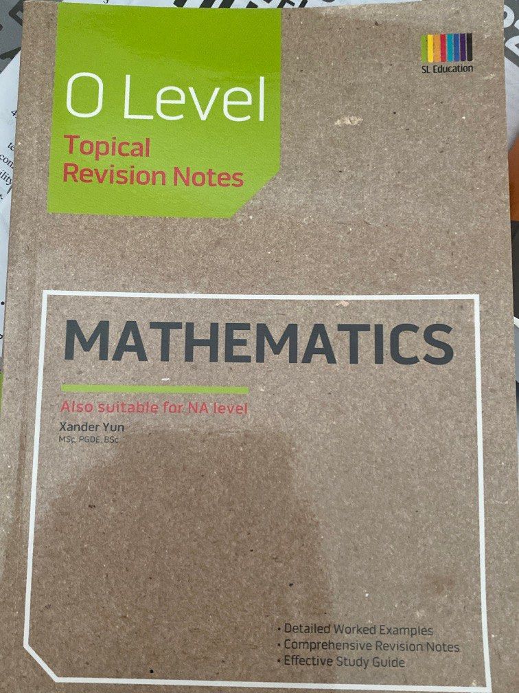 O Level Topical Revision Notes Math, Hobbies & Toys, Books & Magazines ...