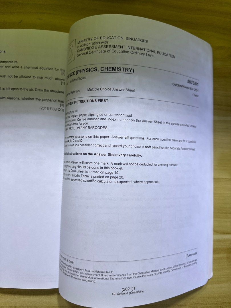 O level Topical Science Chemistry 2012-2021, Hobbies & Toys, Books ...