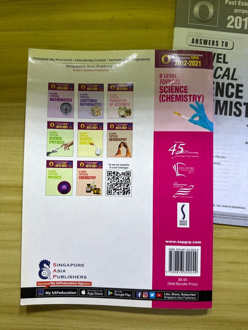 O level Topical Science Chemistry 2012-2021, Hobbies & Toys, Books ...