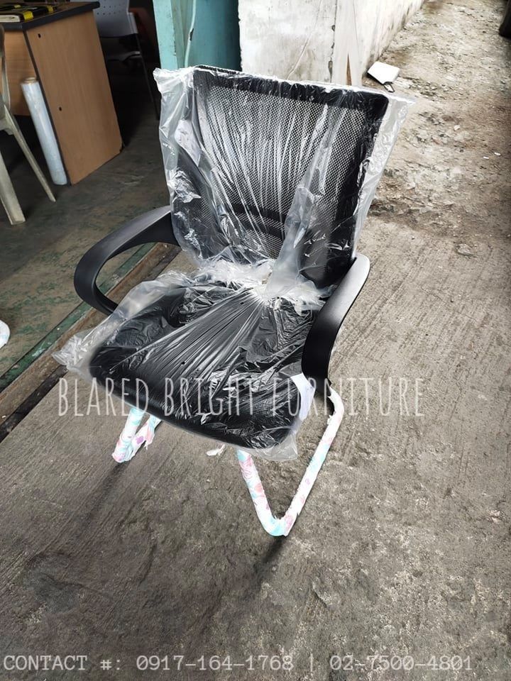 Office sled mesh type visitor chair | partition cubicle, Furniture ...