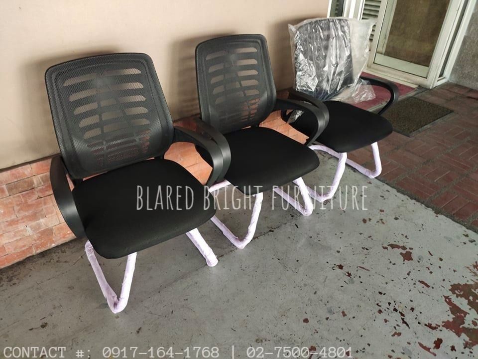 Office sled mesh type visitor chair | partition cubicle, Furniture ...