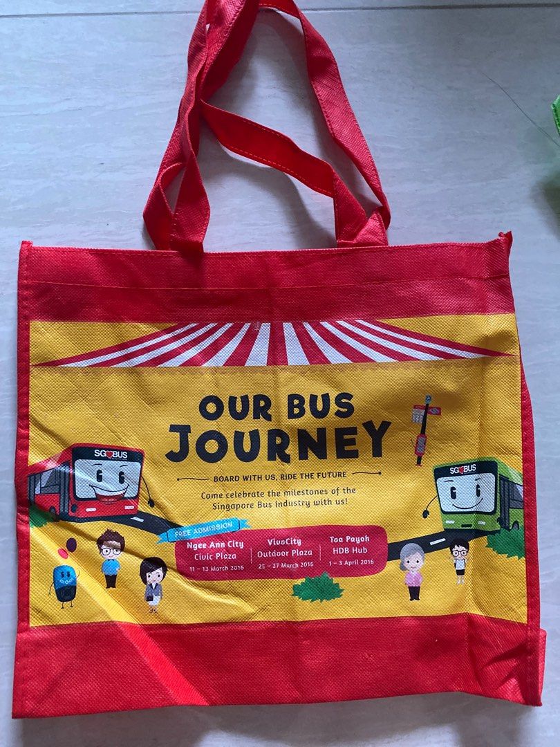 Our Bus Journey tote bag (SG bus) , Hobbies & Toys, Memorabilia ...