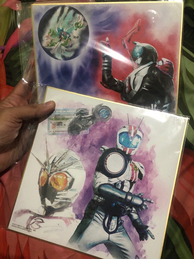 Pair of kamen rider cardboard art prints, Hobbies & Toys, Stationary ...