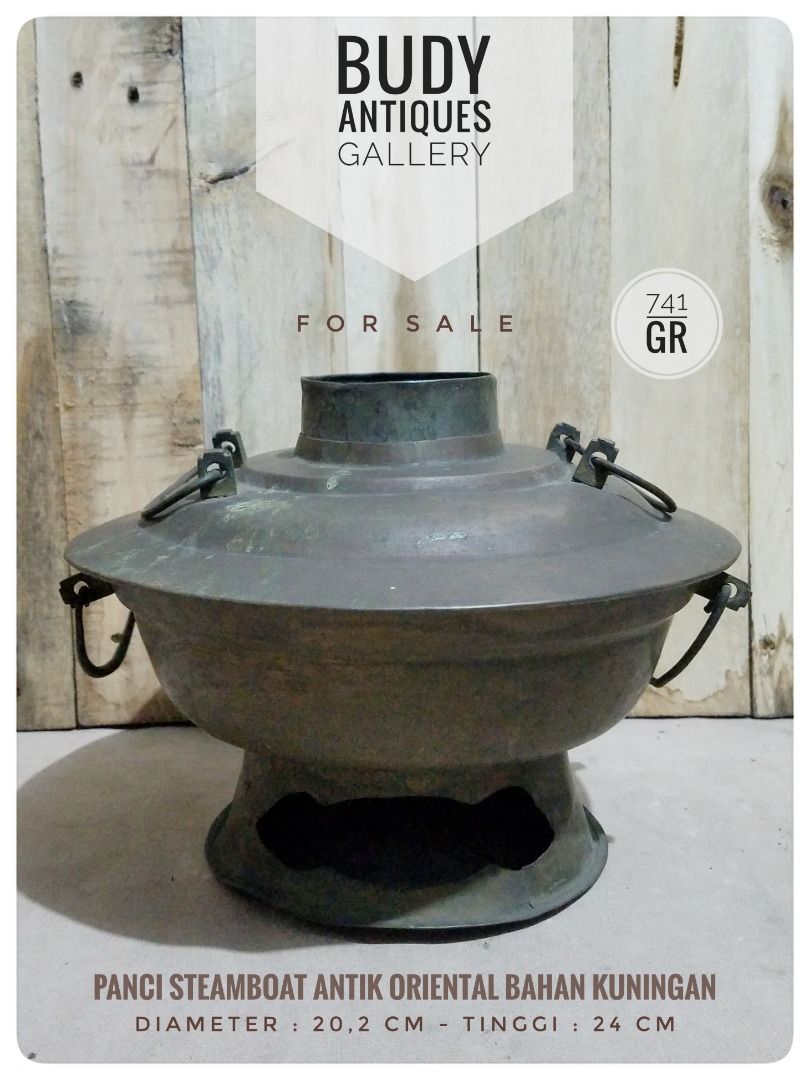 Panci Steamboat Oriental Tempo Doeloe Bahan Kuningan, Perabotan Rumah ...