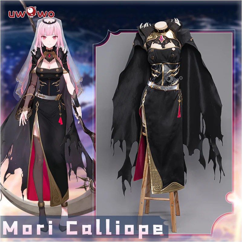 [PO] Mori Calliope Grim Reaper Dress Cosplay Hololive, Hobbies & Toys ...