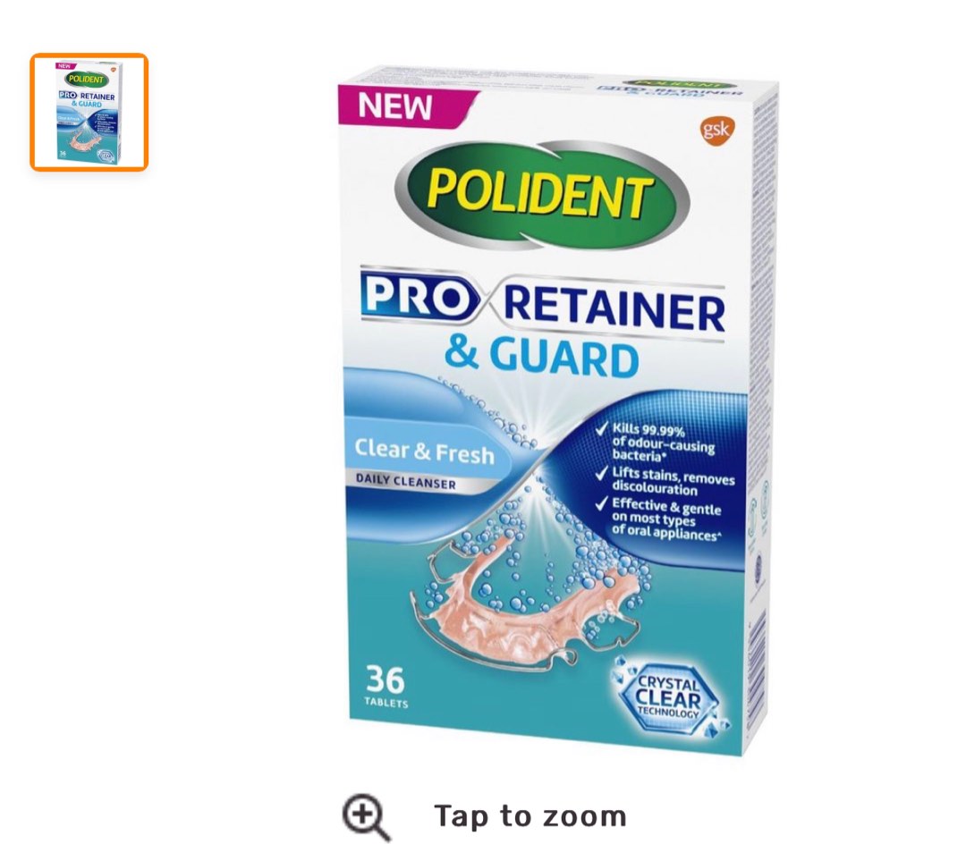 polident retainer cleanser cleaning tab, Health & Nutrition, Braces ...
