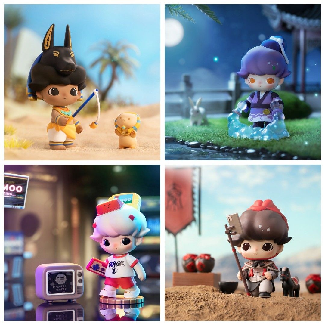 Popmart Dimoo Time Roaming Series Anubis General Bubble Video Game Boy ...