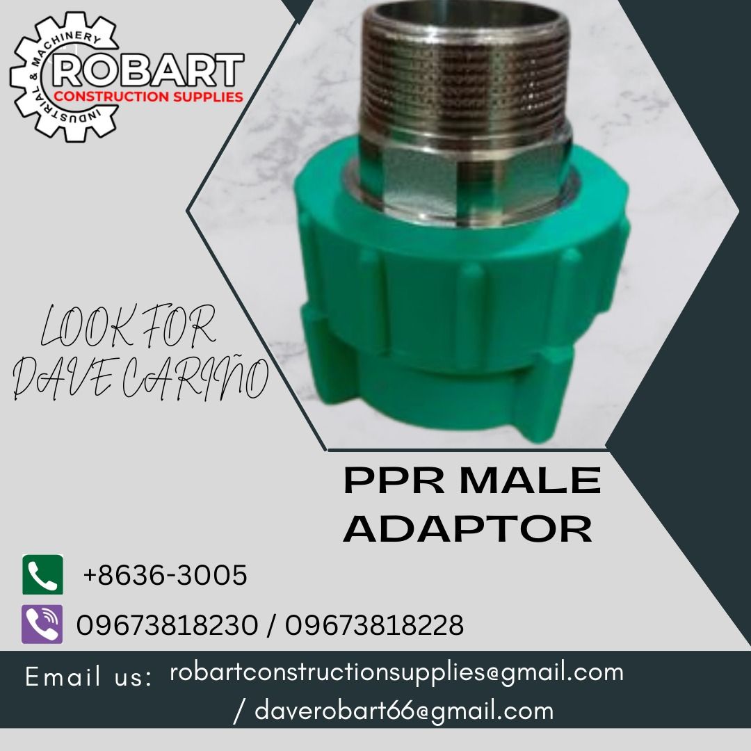 PPR MALE ADAPTOR, Commercial & Industrial, Construction Tools ...