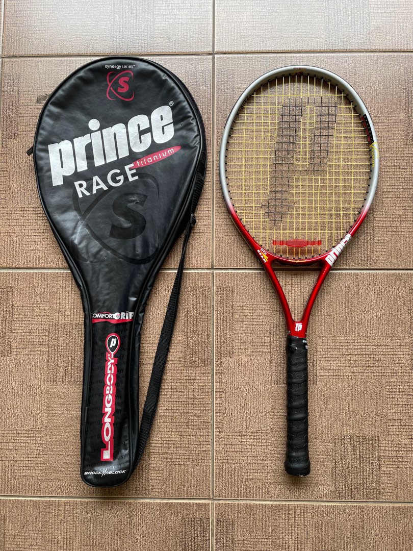 Prince Rage Titanium Tennis Raket, Olah Raga, Perlengkapan Olahraga ...