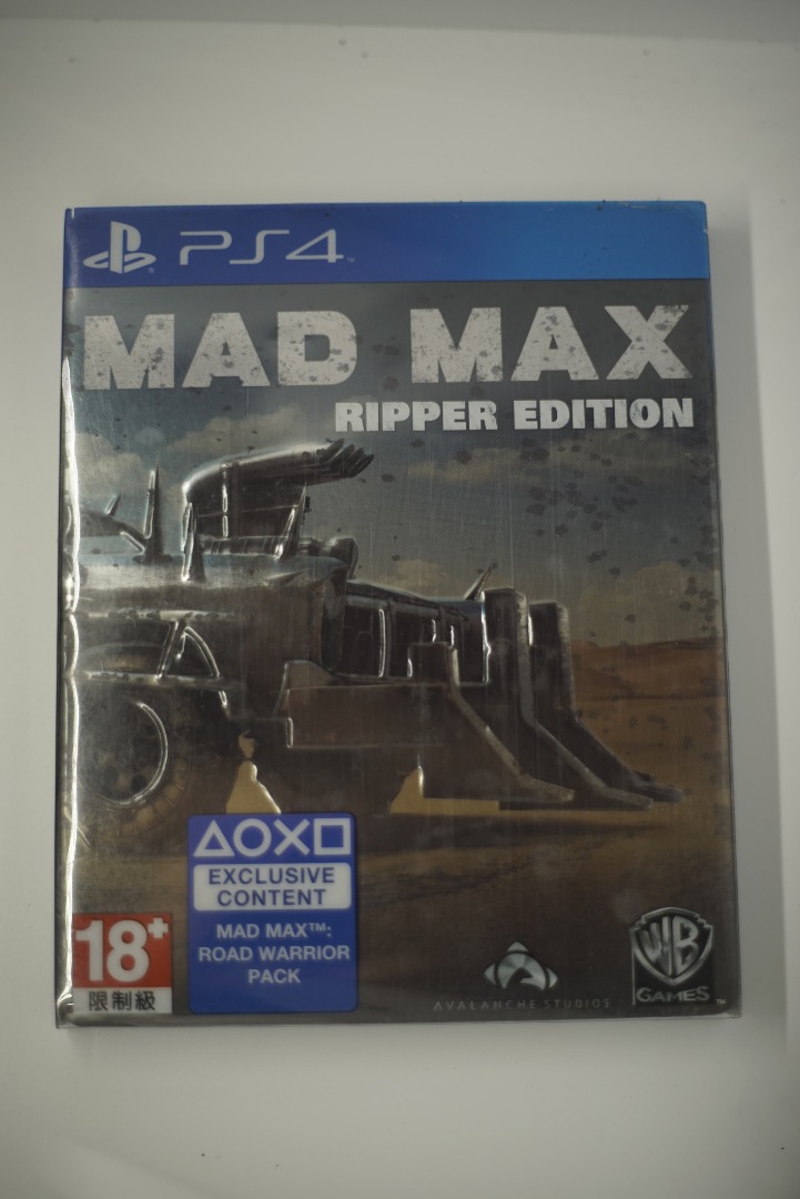 (PS4) Mad Max Ripper Edition + Steelcase Cover, Video Gaming, Video ...