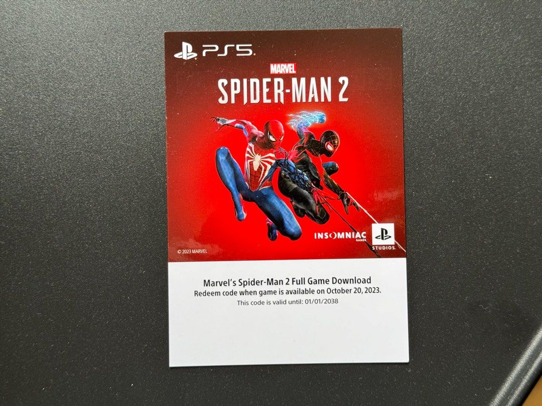 PS5 Spiderman 2 Digital Download Code, Video Gaming, Video Games ...