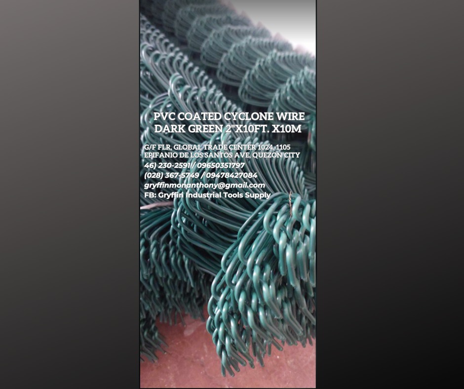 PVC COATED CYCLONE WIRE (DARK GREEN), Commercial & Industrial ...