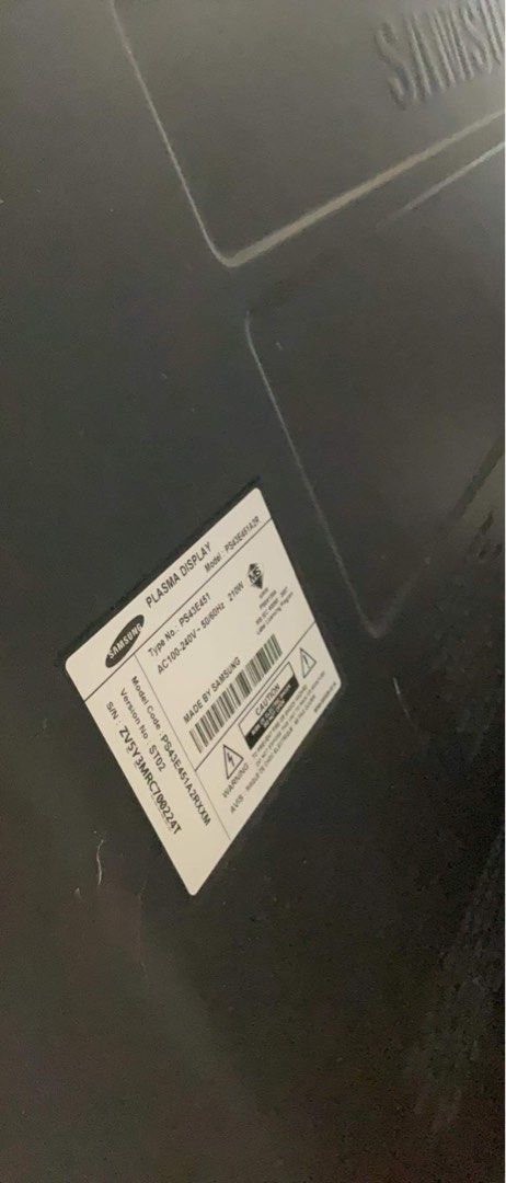 Samsung TV 43 inch plasma display, TV & Home Appliances, TV ...