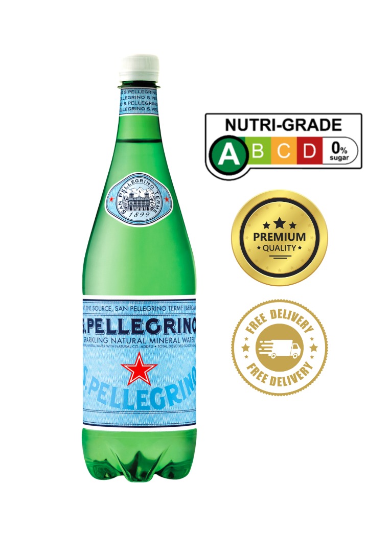 San Pellegrino Sparkling Mineral Water 1l x 12 bottles (PET bottles), Food & Drinks, Other Food ...