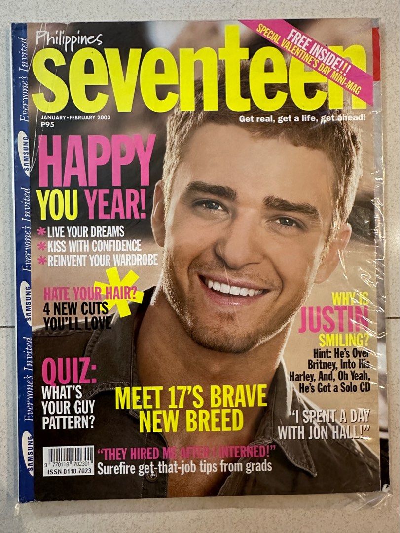 Seventeen Ph Magazine Jan-Feb 2003 Justin Timberlake, Hobbies & Toys ...