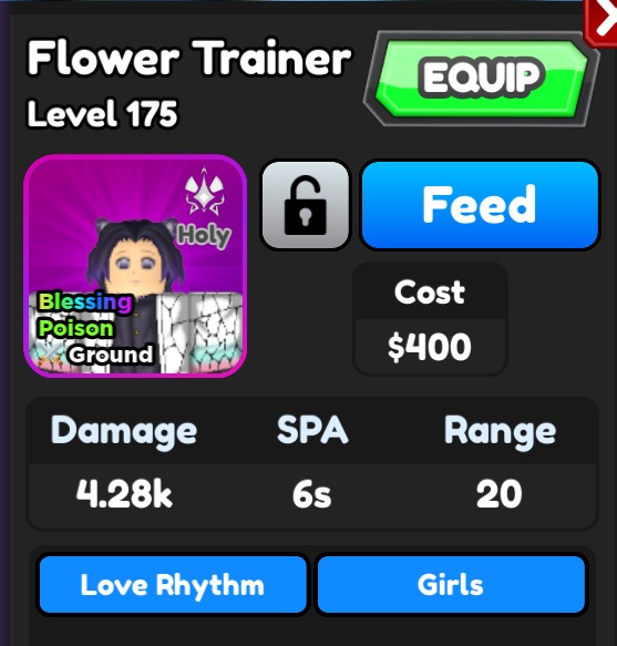 Shinobu/Flower Trainer (ASTD/All Star Tower Defense), Video Gaming ...