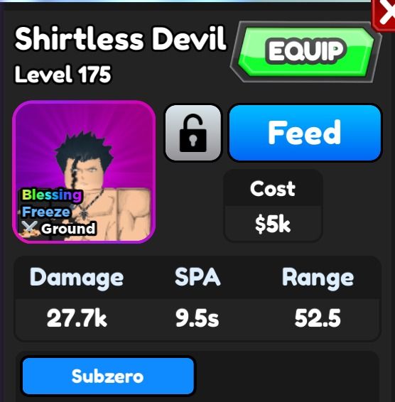Shirtless Devil/Gray 6 (ASTD/All Star Tower Defense), Video Gaming ...